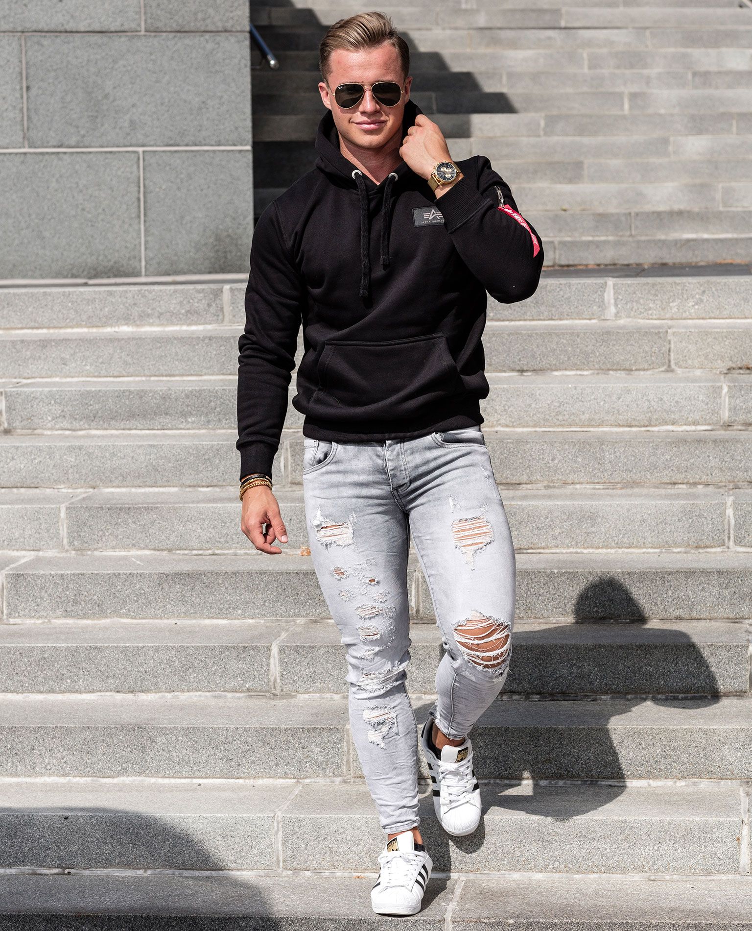 Back Print Hoody Alpha Industries - Jerone.fi